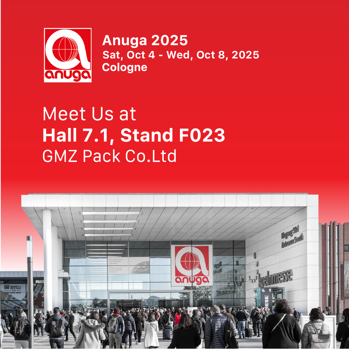 Join GMZ at Anuga 2025 – Hall 7.1, Stand F023 - GMZ